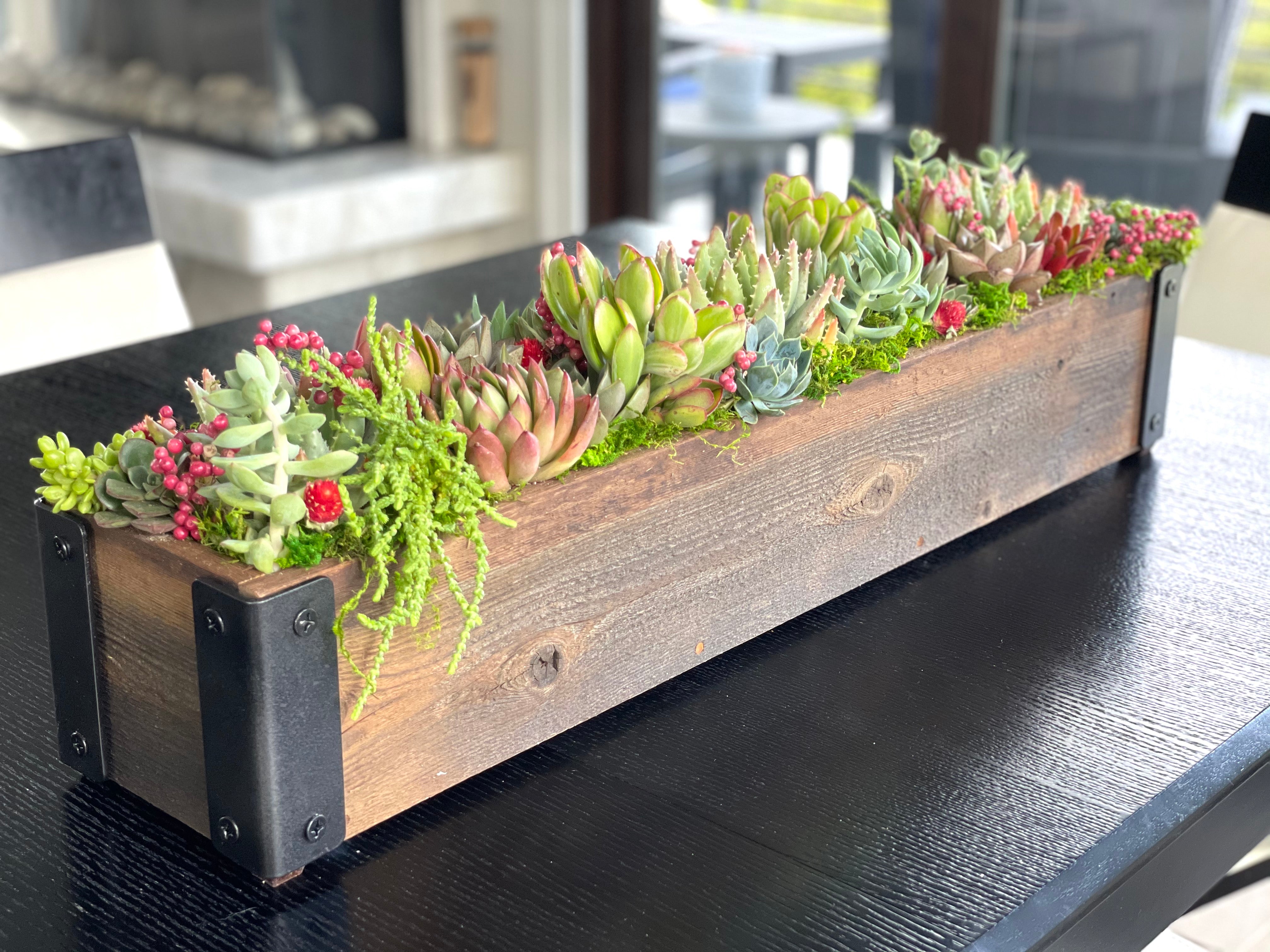 Barn Wood Planter Boxes Rustic Wood Planter Boxes (Set Of 2)